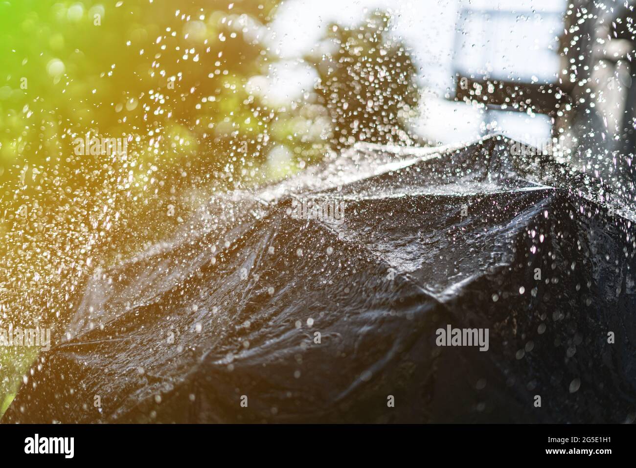 Raindrops during summer shower hi-res stock photography and images - Alamy