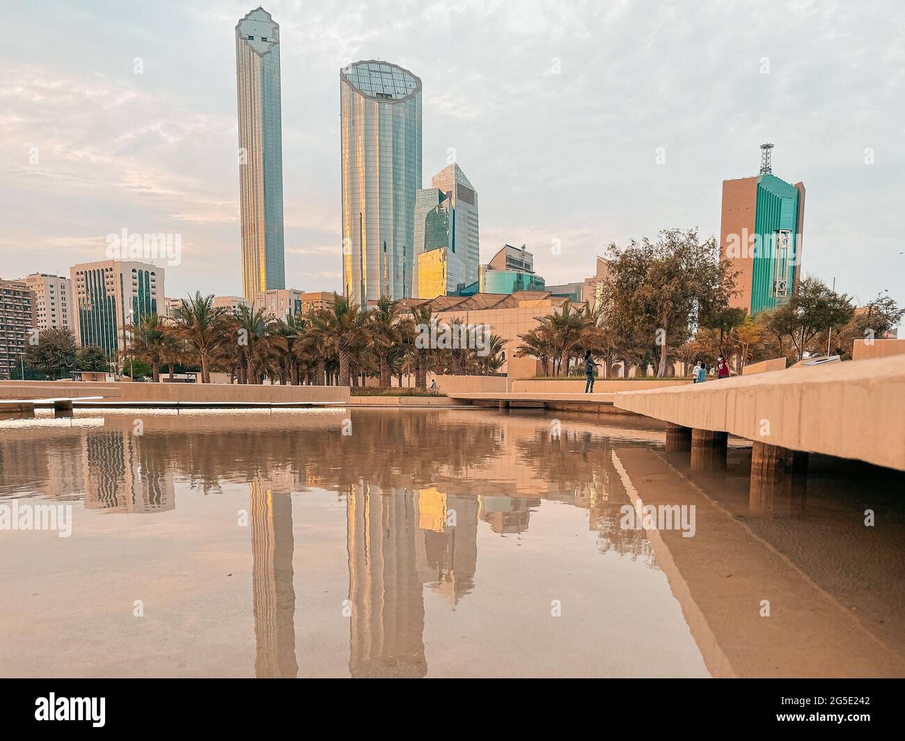 Incredible view of Abu Dhabi city skyline and famous towers | Corniche ...