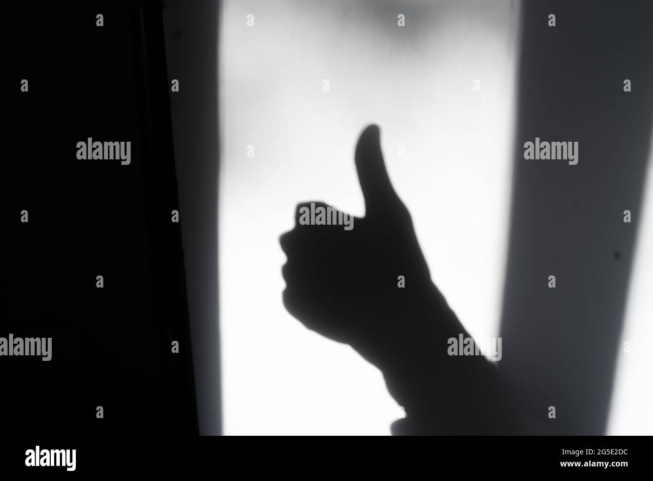 shaodw of the hand palm sign gesture Stock Photo - Alamy
