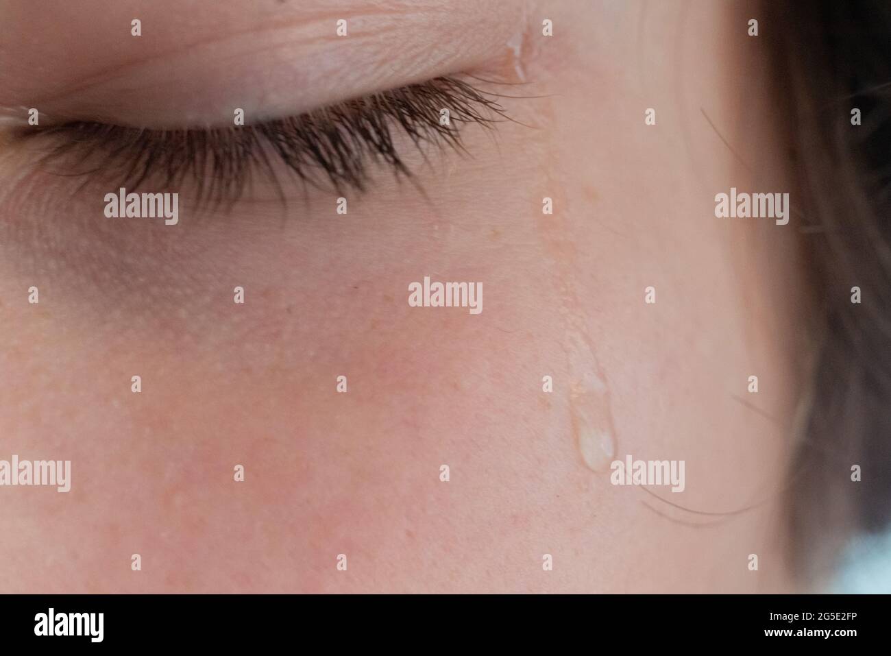 macro shot of man tear, disappoint and desperate concept Stock Photo ...