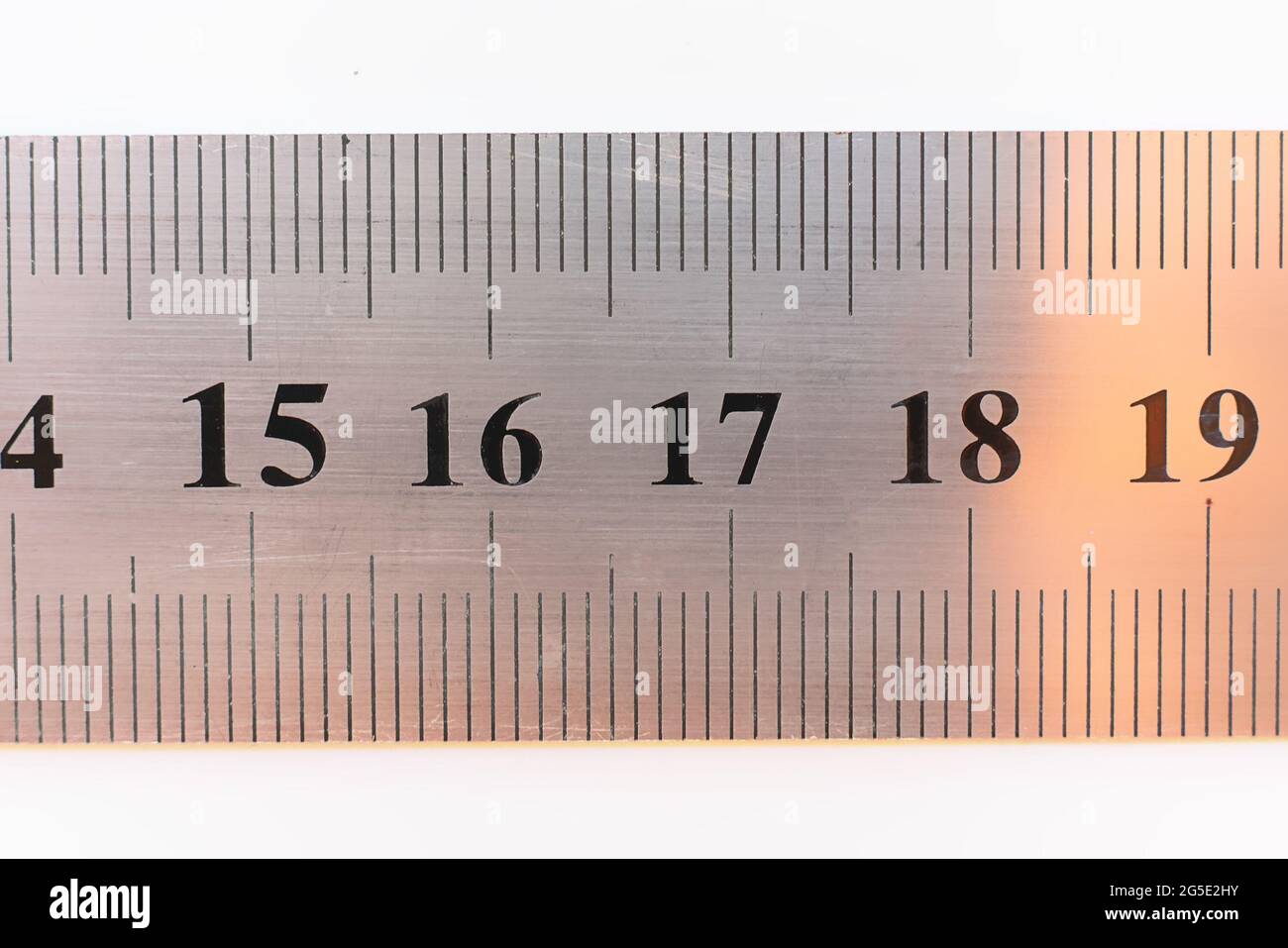 macro shot of the centimeter scale on white background Stock Photo - Alamy