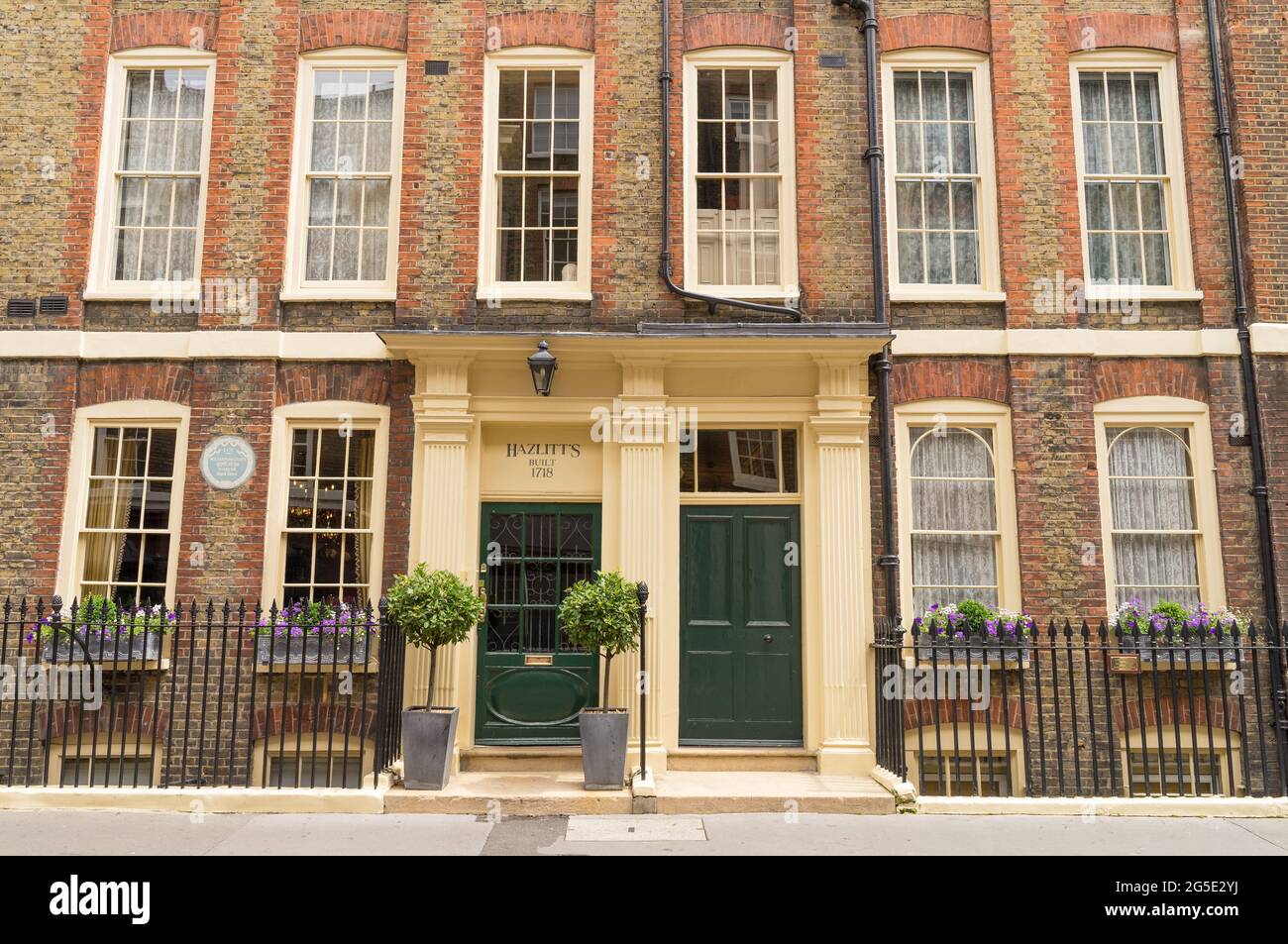 The outside of Hazlitt's Boutique Hotel on Frith Street, Soho. London ...