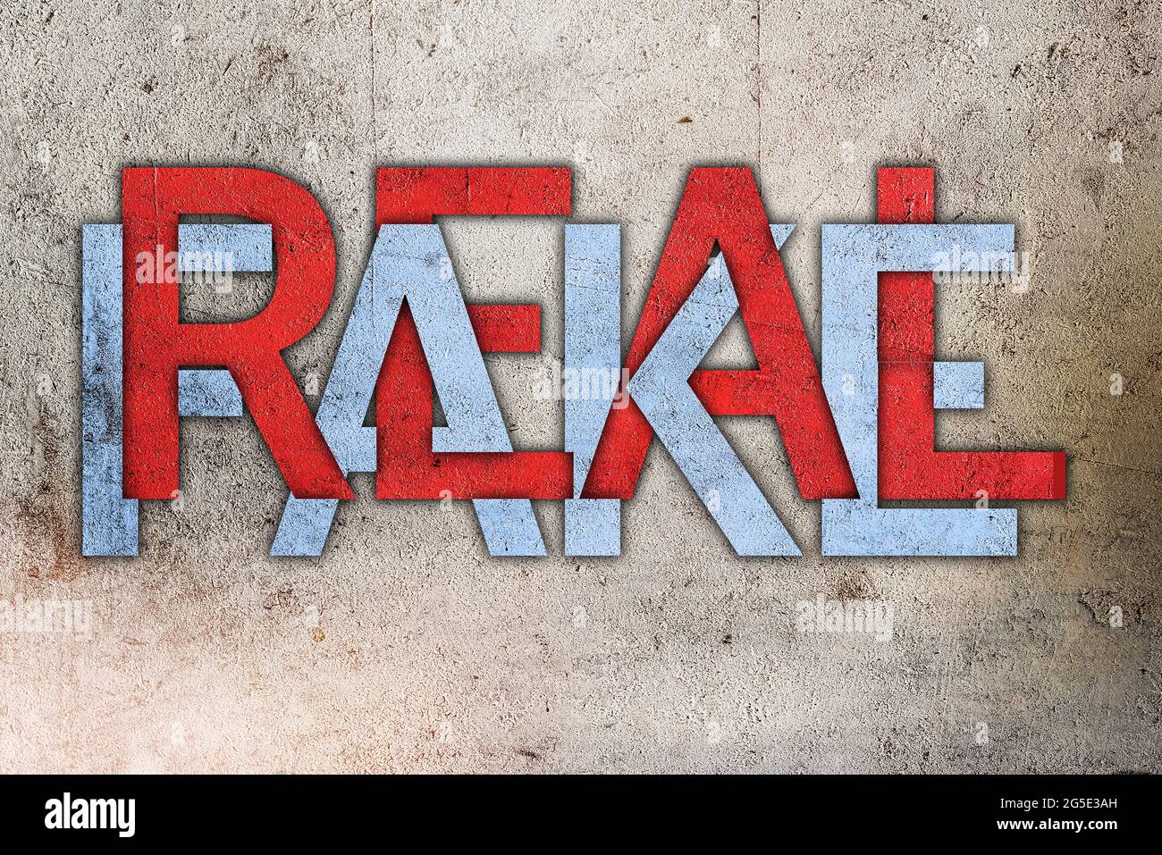 real and fake words illustration, lie concept Stock Photo - Alamy