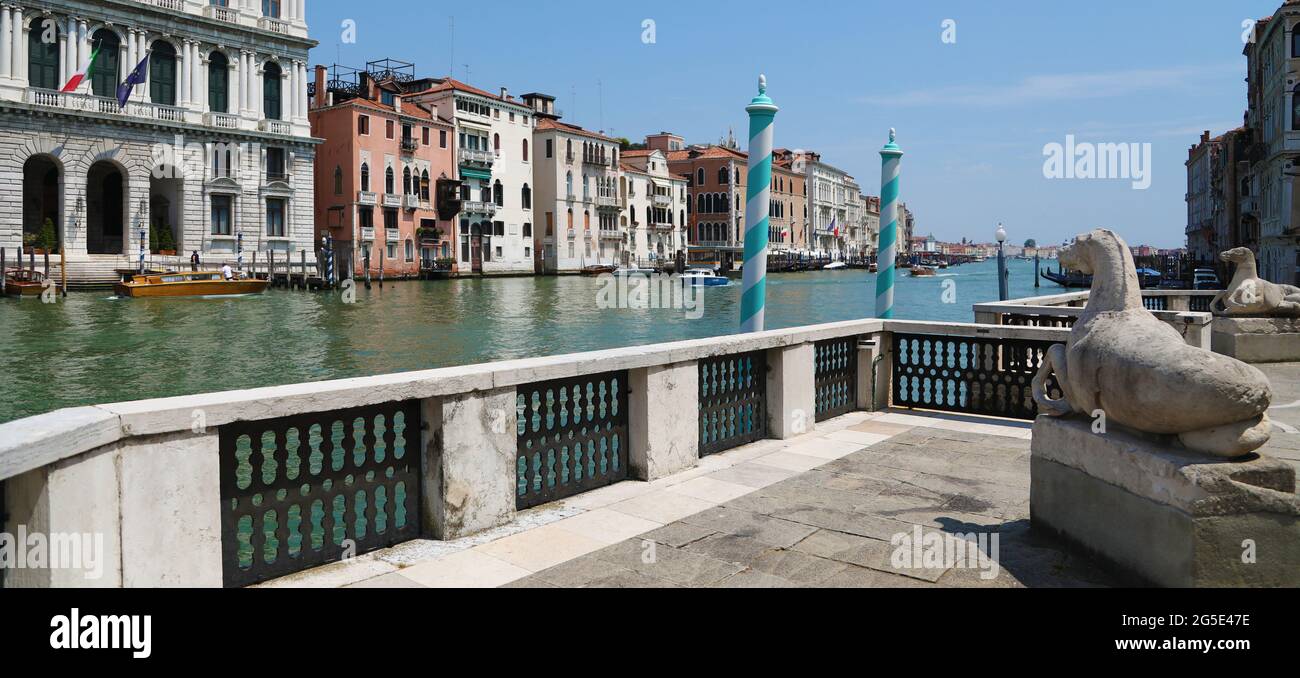 The wonderful terrace of Guggenheim Collection in Venice Stock Photo ...
