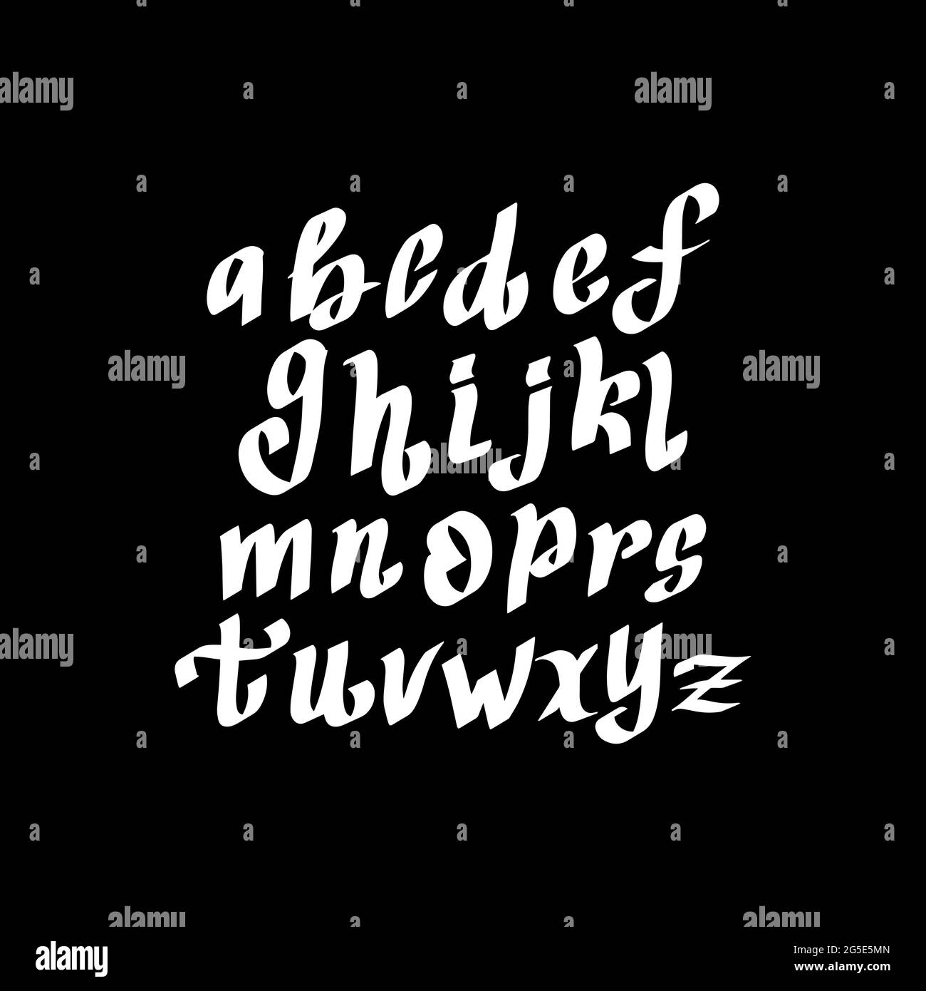 Hand drawn modern dry brush lettering. Vector Stock Vector Image & Art ...