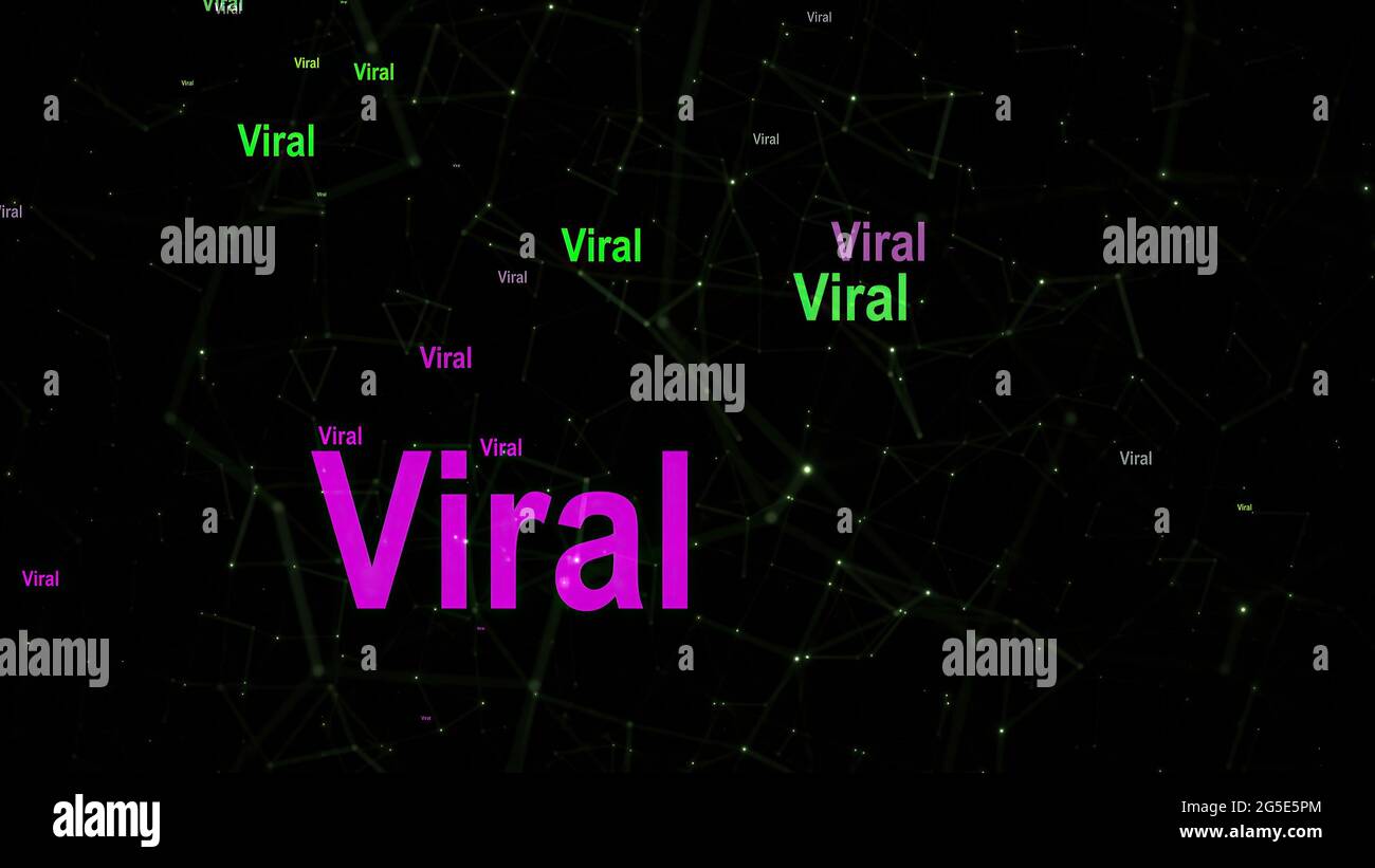 Viral text against network background Stock Photo - Alamy