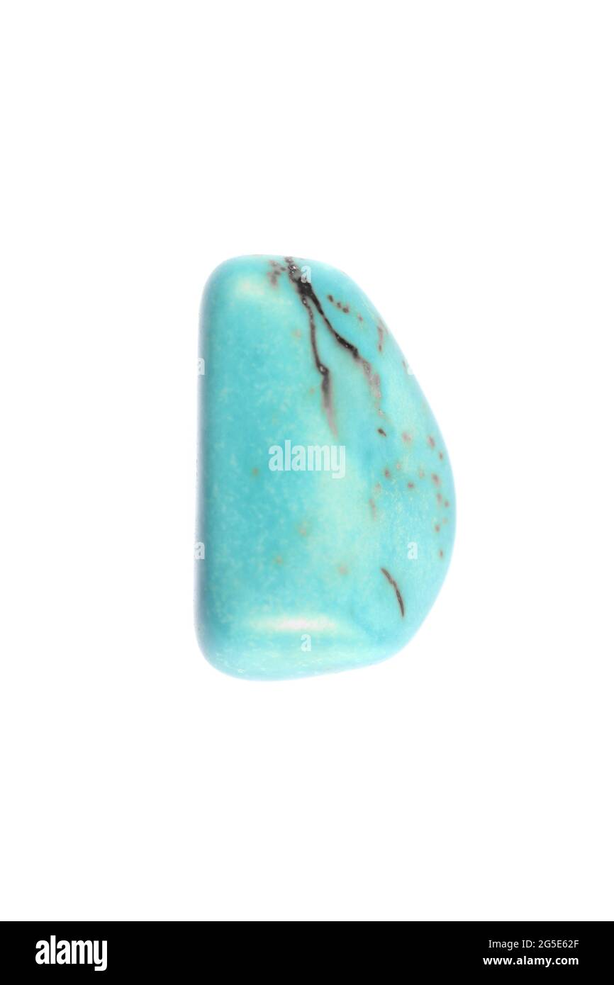 Turquoise jewel stone texture on white light isolated background. Macro ...