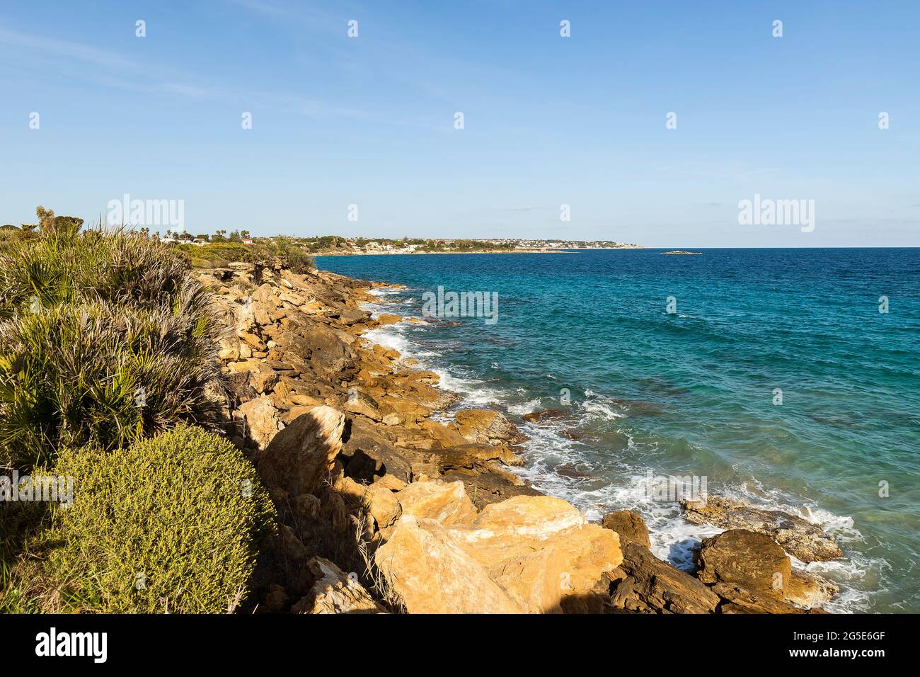 Splendid seascapes of Arenella Beach (Spiaggia di Arenella) in Syracuse ...