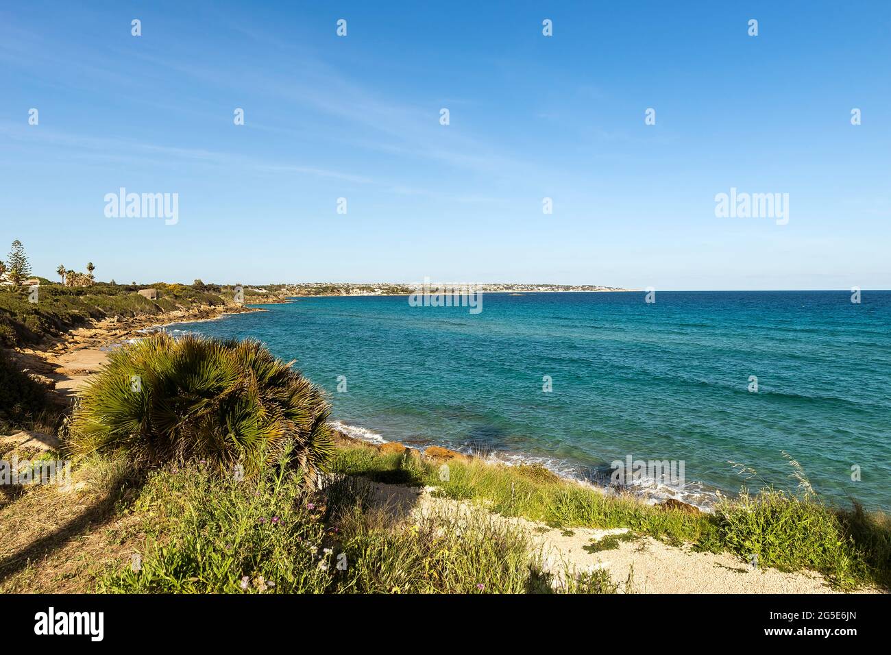 Splendid seascapes of Arenella Beach (Spiaggia di Arenella) in Syracuse ...