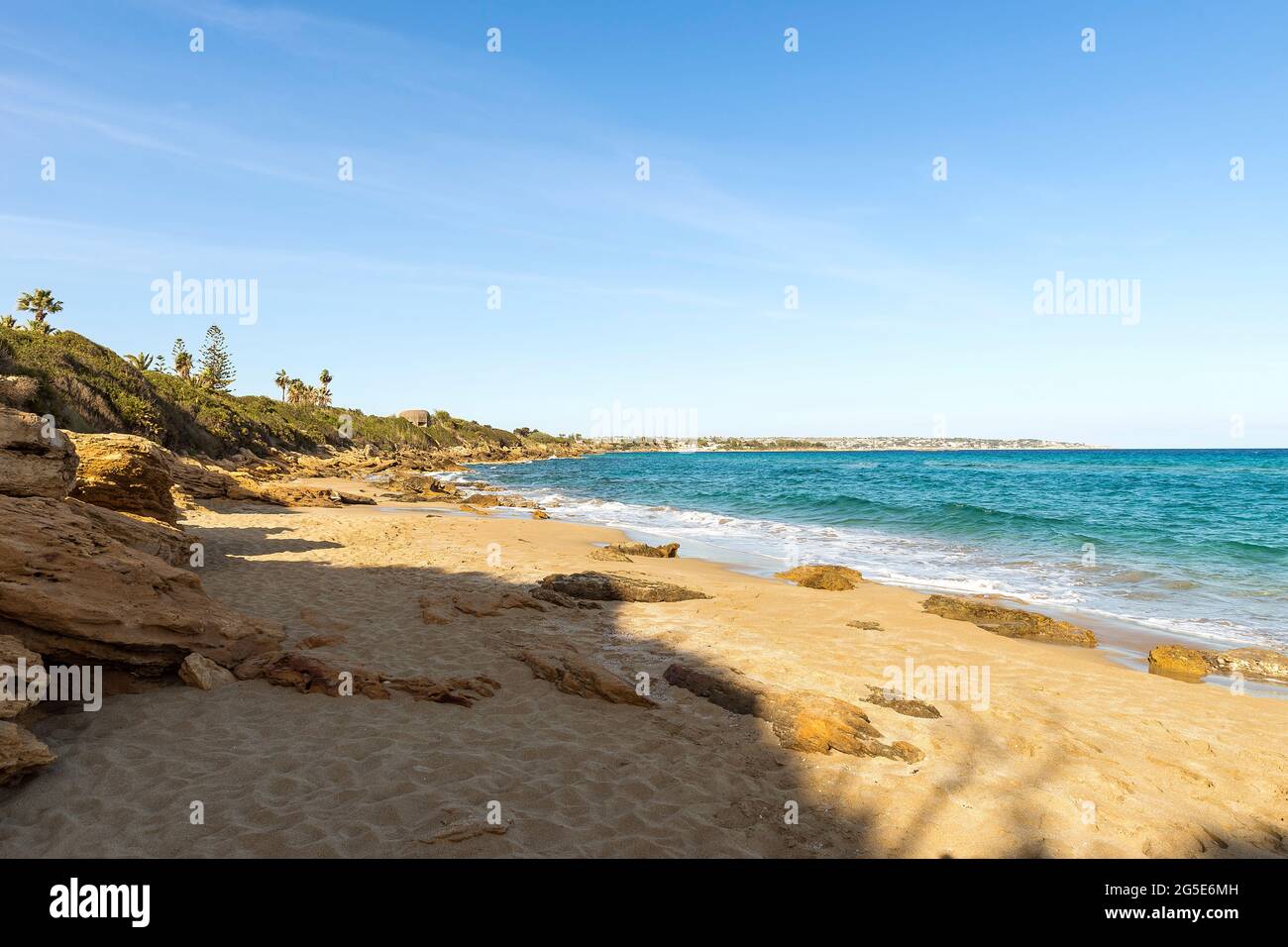 Splendid seascapes of Arenella Beach (Spiaggia di Arenella) in Syracuse ...