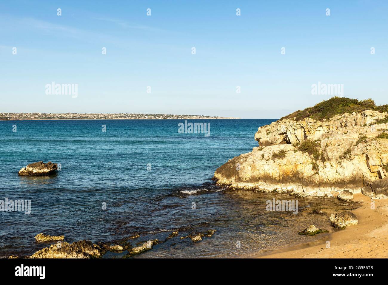 Splendid seascapes of Arenella Beach (Spiaggia di Arenella) in Syracuse ...