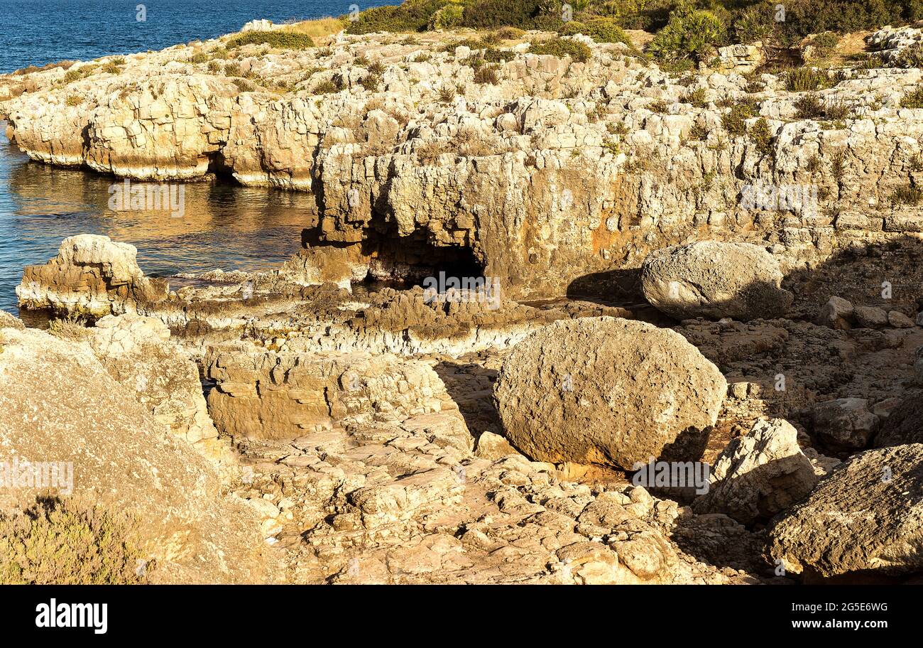 Splendid seascapes of Arenella Beach (Spiaggia di Arenella) in Syracuse ...