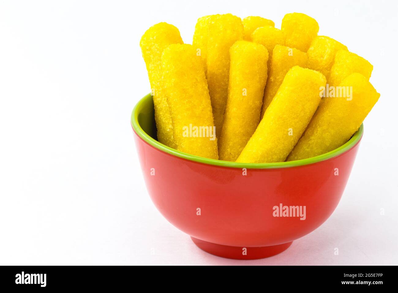 Brazilian snack, called polenta, made with corn and Brazilian cornmeal ...