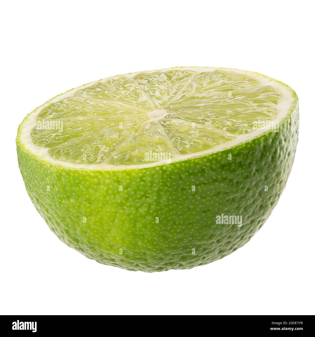 half of lime isolated on a white background Stock Photo - Alamy
