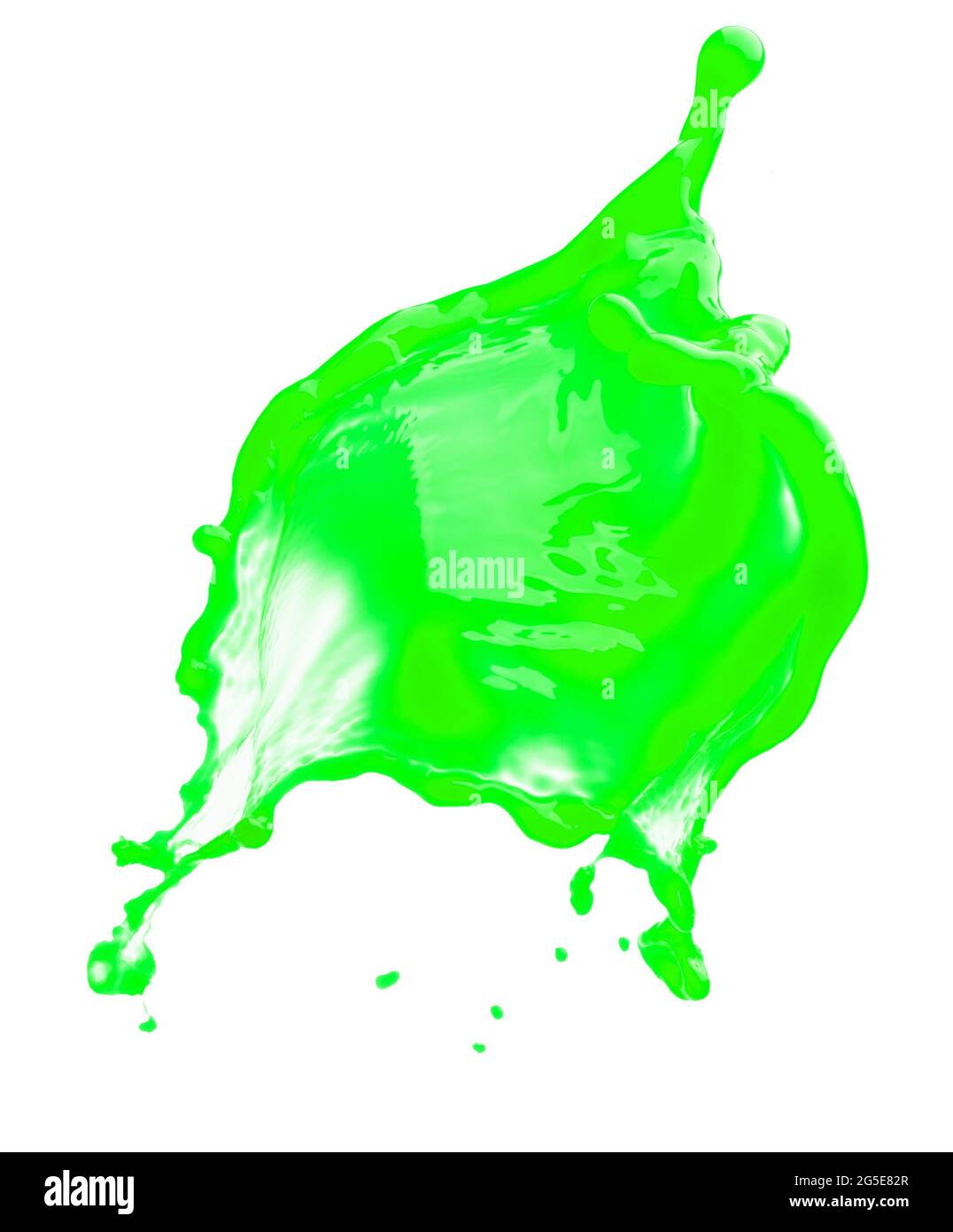 light green paint splash isolated on a white background Stock Photo - Alamy