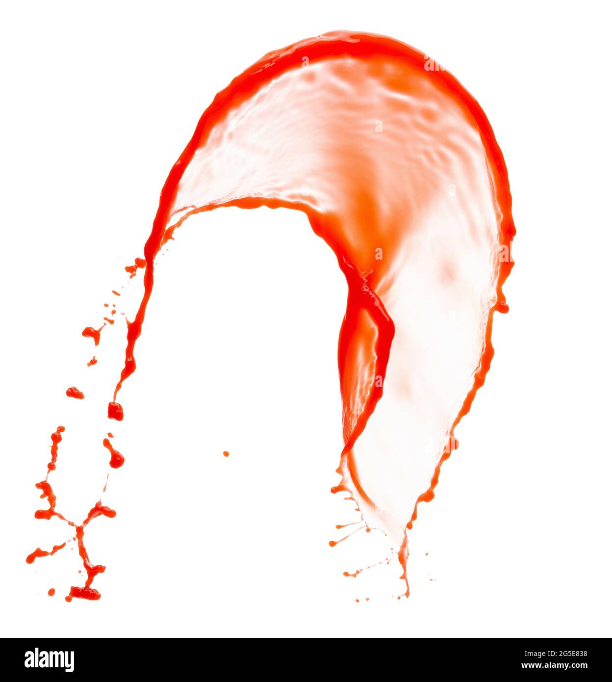 red paint splash isolated on a white background Stock Photo - Alamy