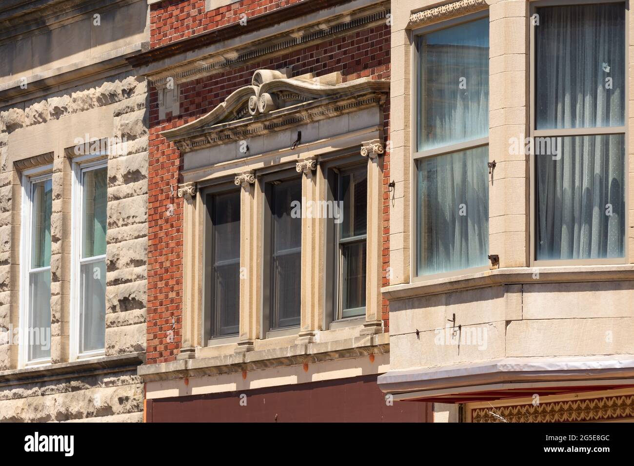 Old downtown buildings in Midwest city Stock Photo - Alamy