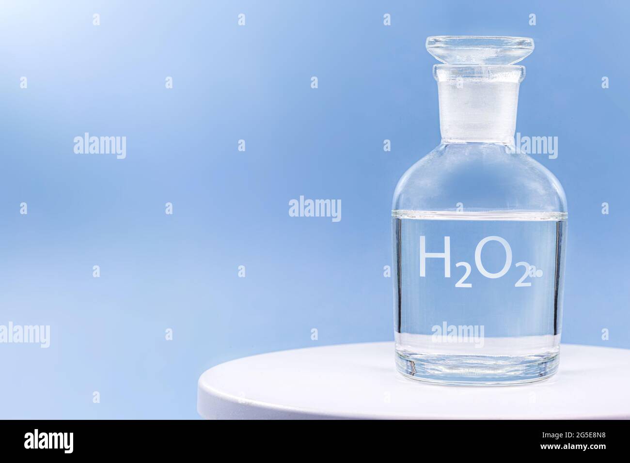 reagent glass, hospital container with antiseptic, written in english ...