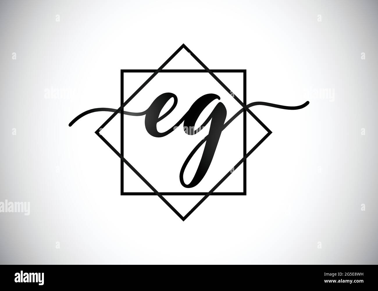 Initial E G Letter Logo With Creative Modern Business Typography Vector ...