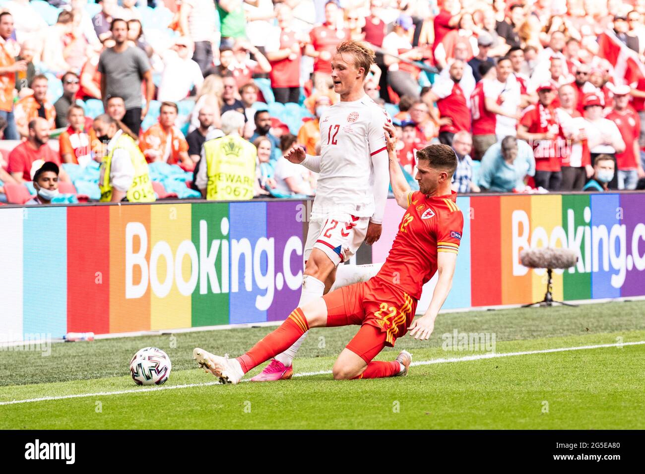 26.06.2021, Amsterdam, Johan Cruyff Arena, EURO 2020: Wales - Denmark ...