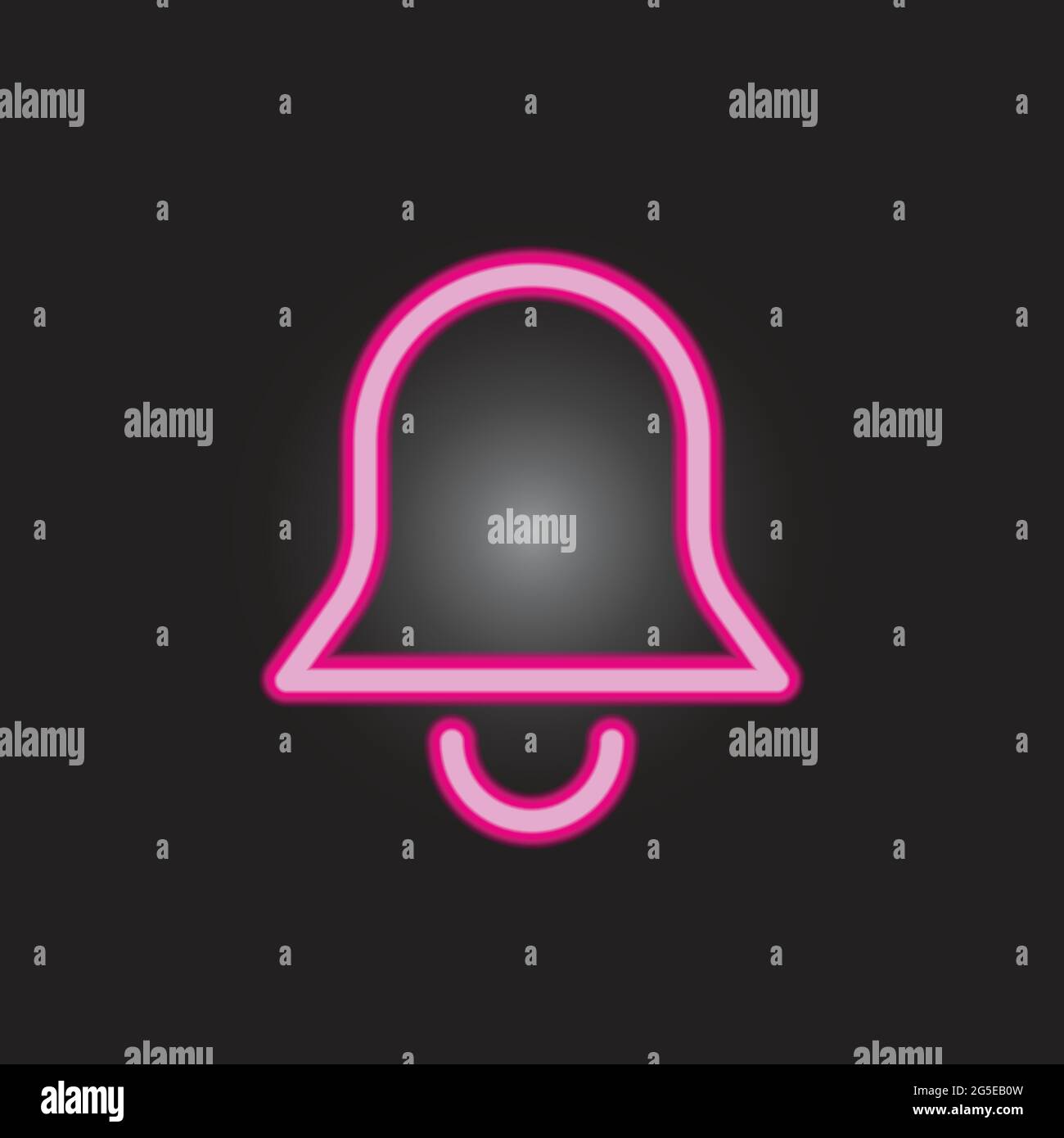 Pink bell glowing neon light effect icon logo Stock Vector Image & Art ...