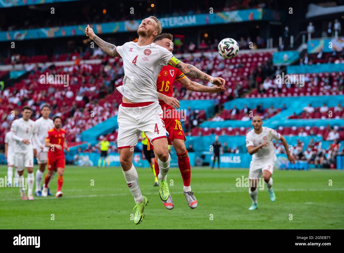26.06.2021, Amsterdam, Johan Cruyff Arena, EURO 2020: Wales - Denmark ...