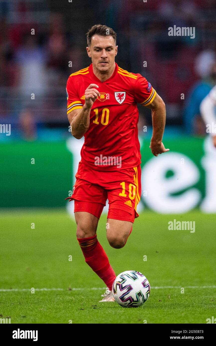26.06.2021, Amsterdam, Johan Cruyff Arena, EURO 2020: Wales - Denmark ...