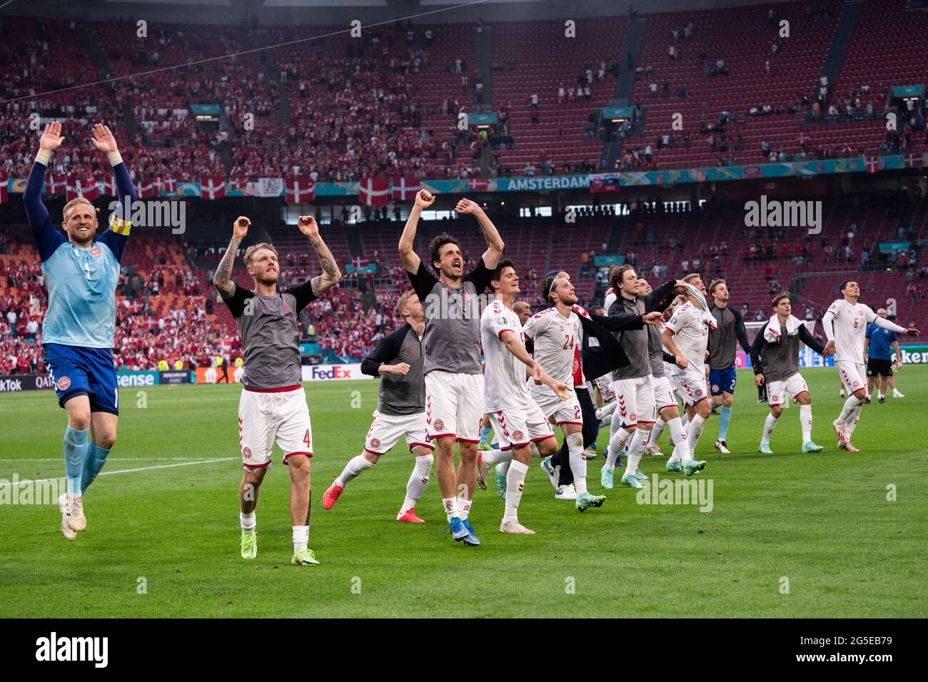 26.06.2021, Amsterdam, Johan Cruyff Arena, EURO 2020: Wales - Denmark ...
