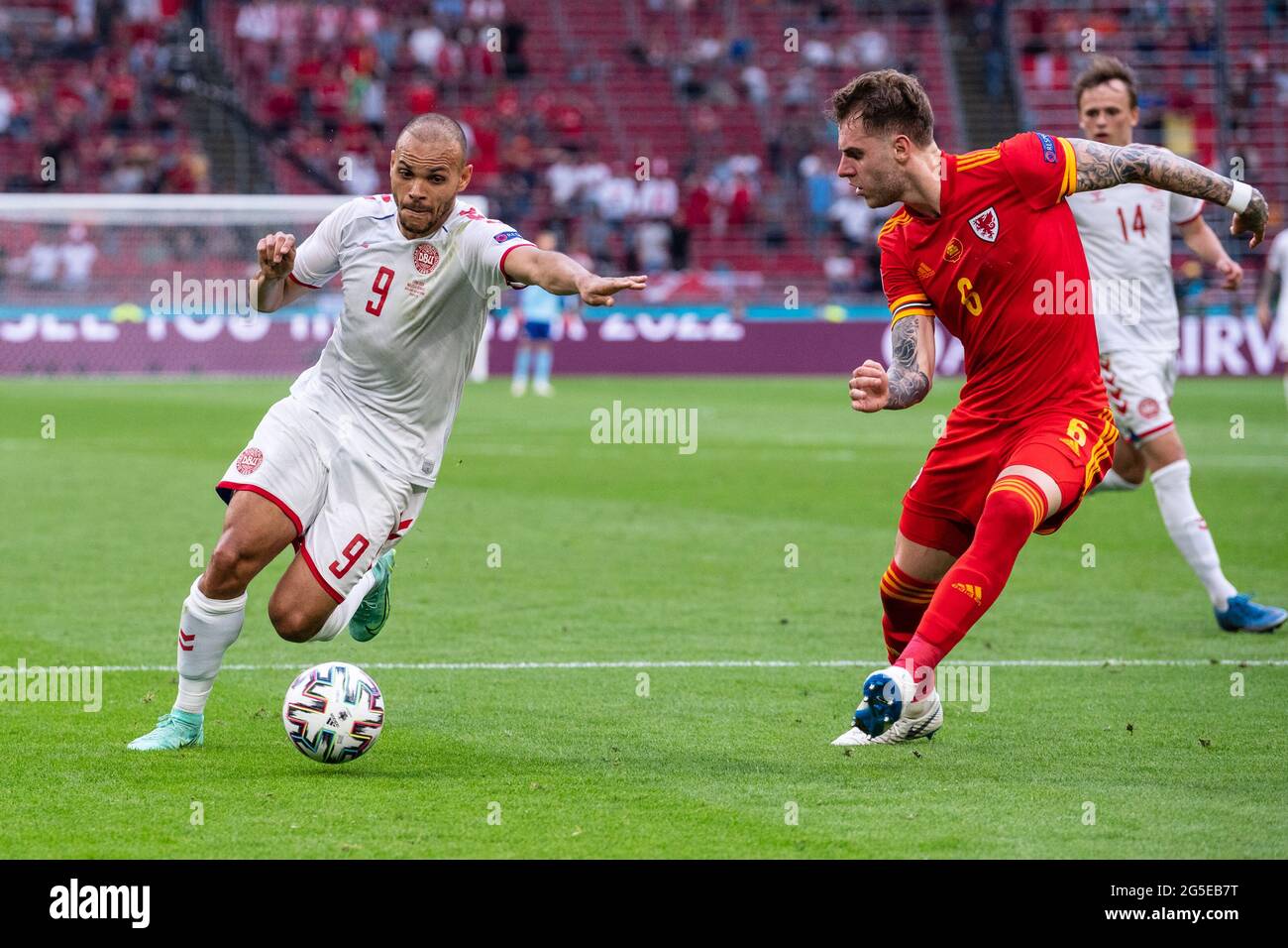 26.06.2021, Amsterdam, Johan Cruyff Arena, EURO 2020: Wales - Denmark ...