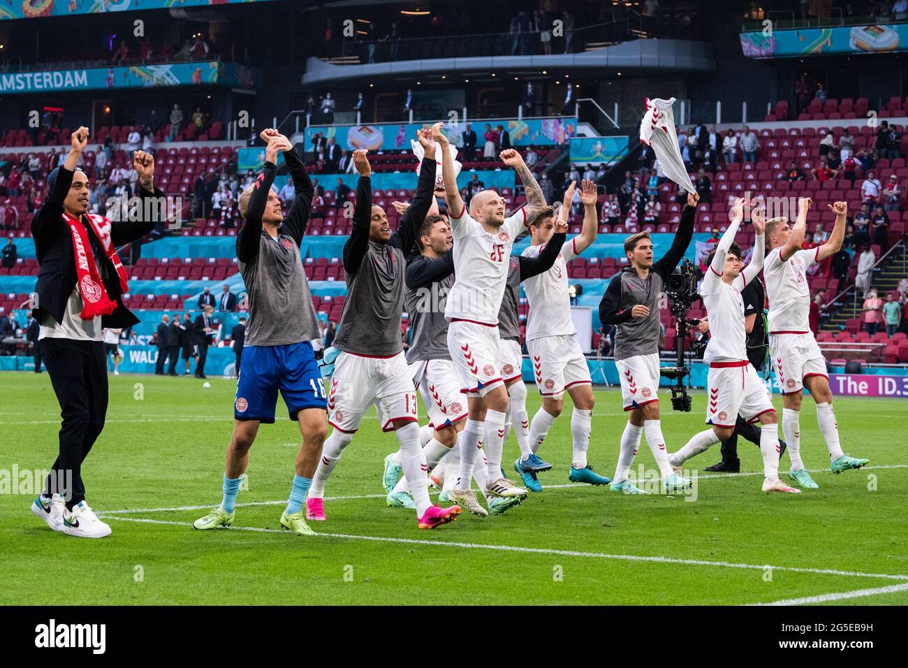 26.06.2021, Amsterdam, Johan Cruyff Arena, EURO 2020: Wales - Denmark ...