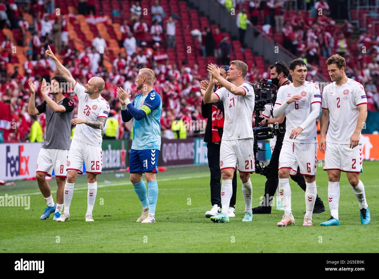 26.06.2021, Amsterdam, Johan Cruyff Arena, EURO 2020: Wales - Denmark ...