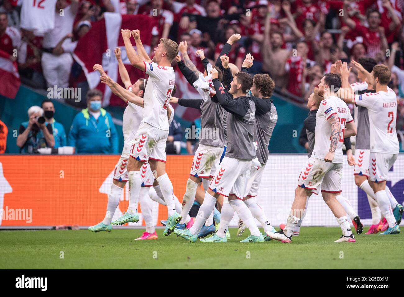 26.06.2021, Amsterdam, Johan Cruyff Arena, EURO 2020: Wales - Denmark ...