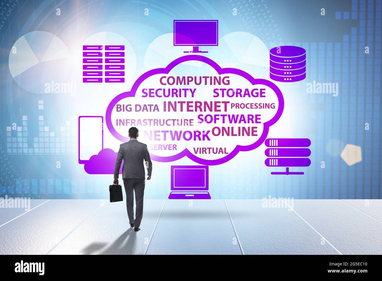 Cloud computing in the technology concept Stock Photo - Alamy