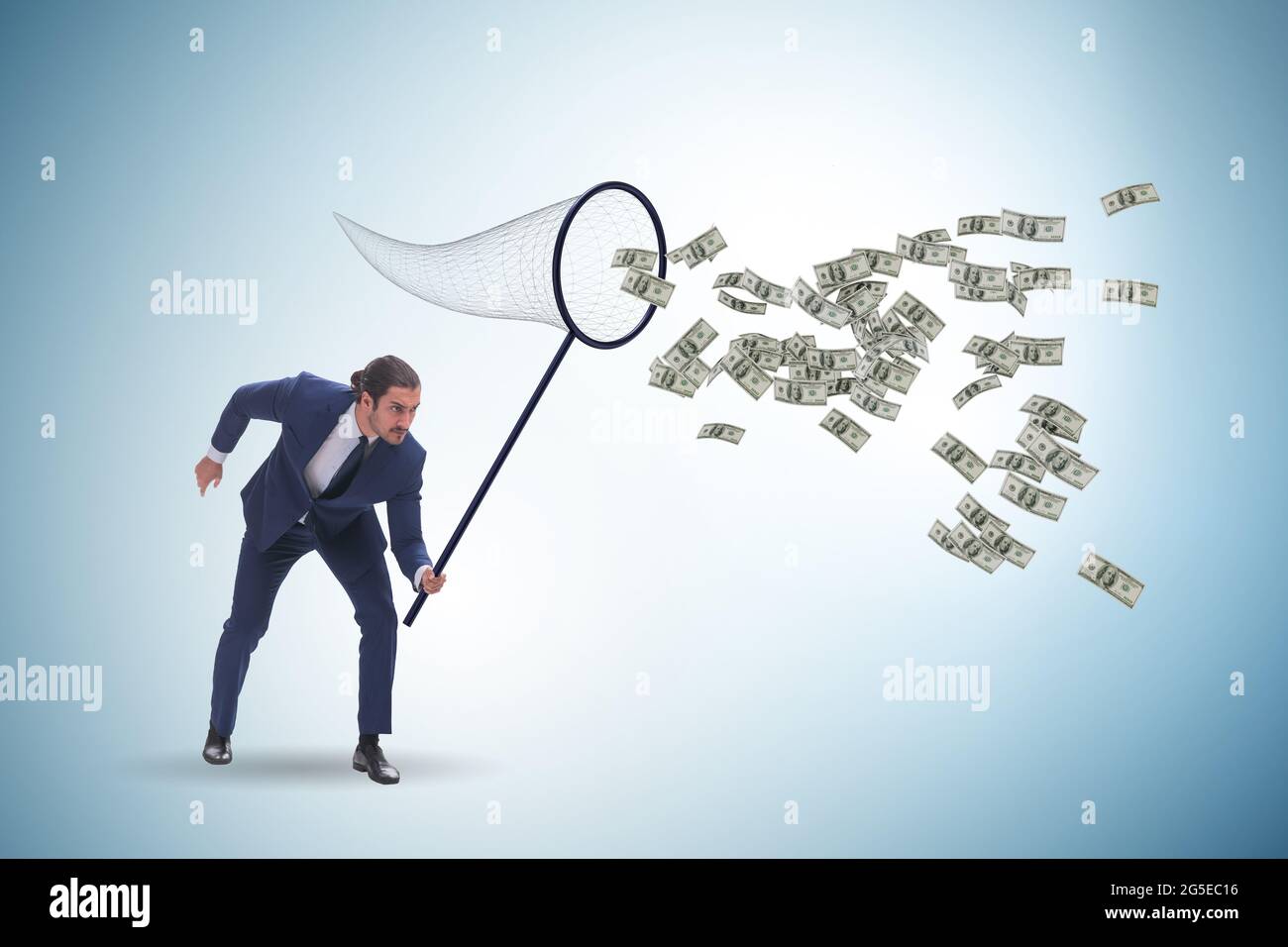 Capturing money with net hi-res stock photography and images - Alamy