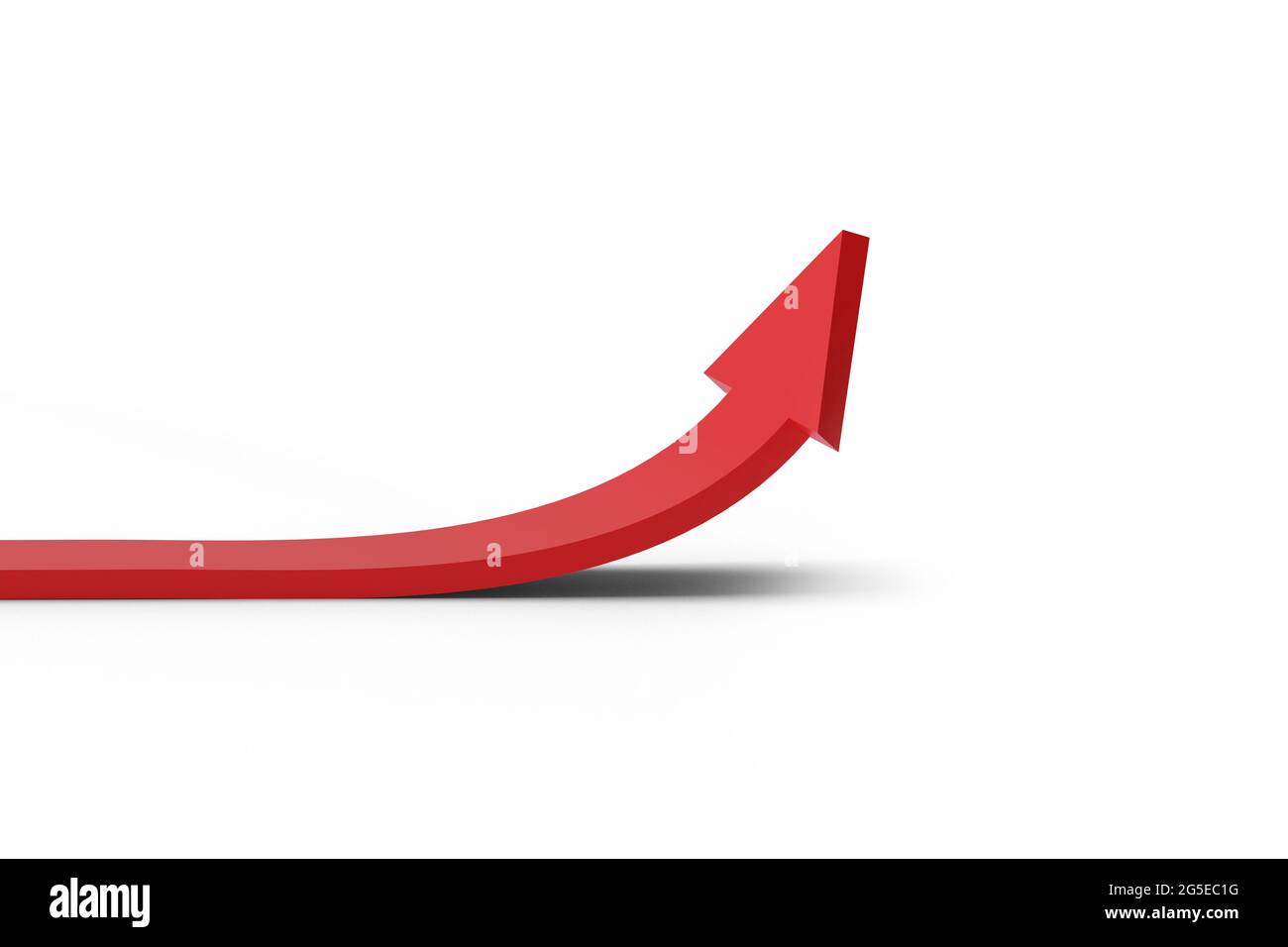 Simple arrow indicating the growth - 3d rendering Stock Photo - Alamy