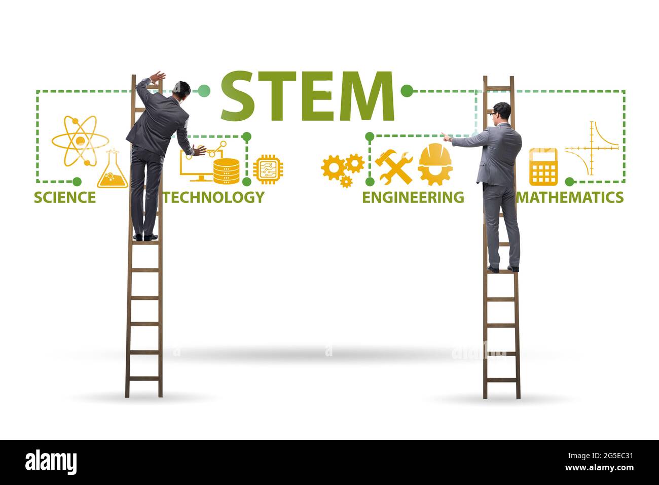 Business people in the STEM education concept Stock Photo - Alamy