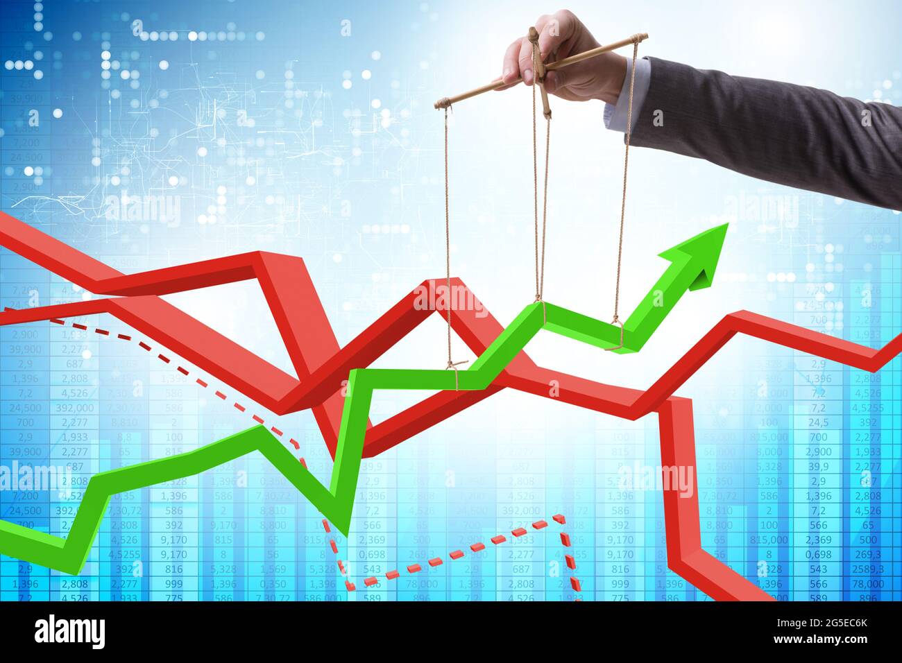 Concept of supporting economic growth in the economy Stock Photo - Alamy