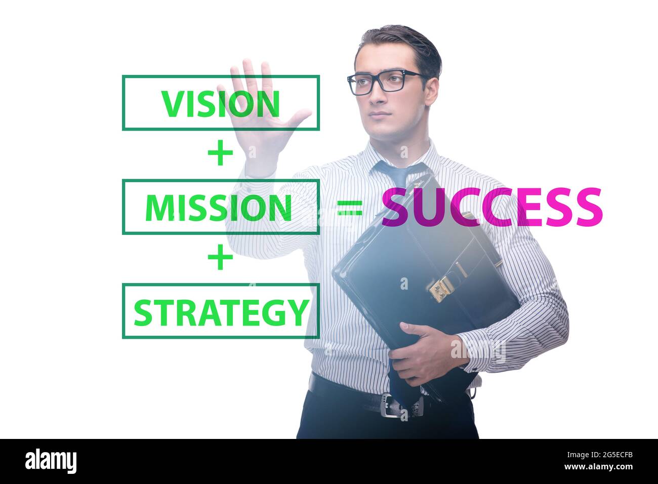 Equation of success with with the businessman Stock Photo - Alamy