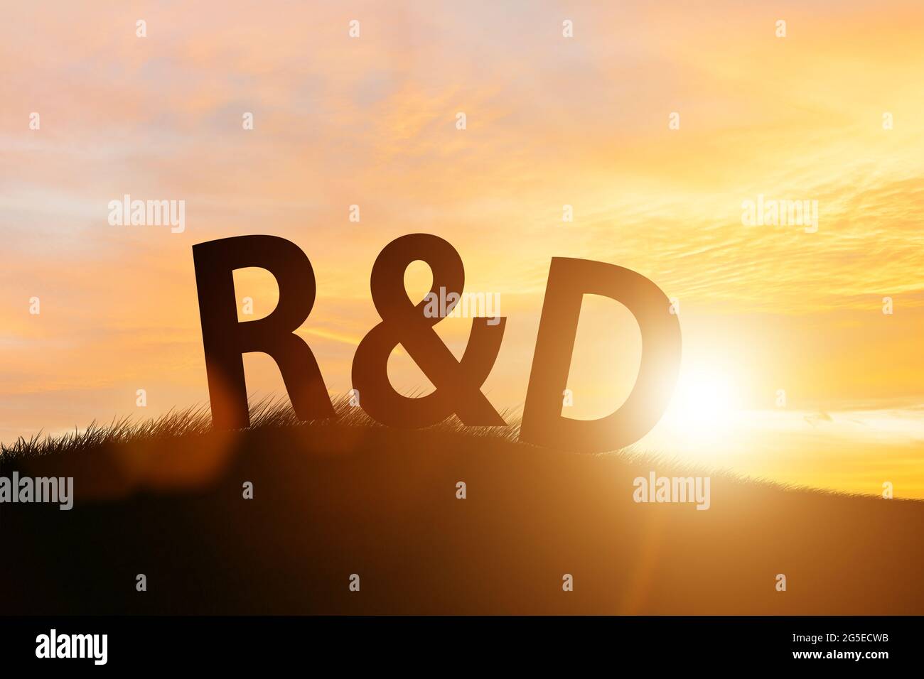 Research and development concept with the letters Stock Photo - Alamy