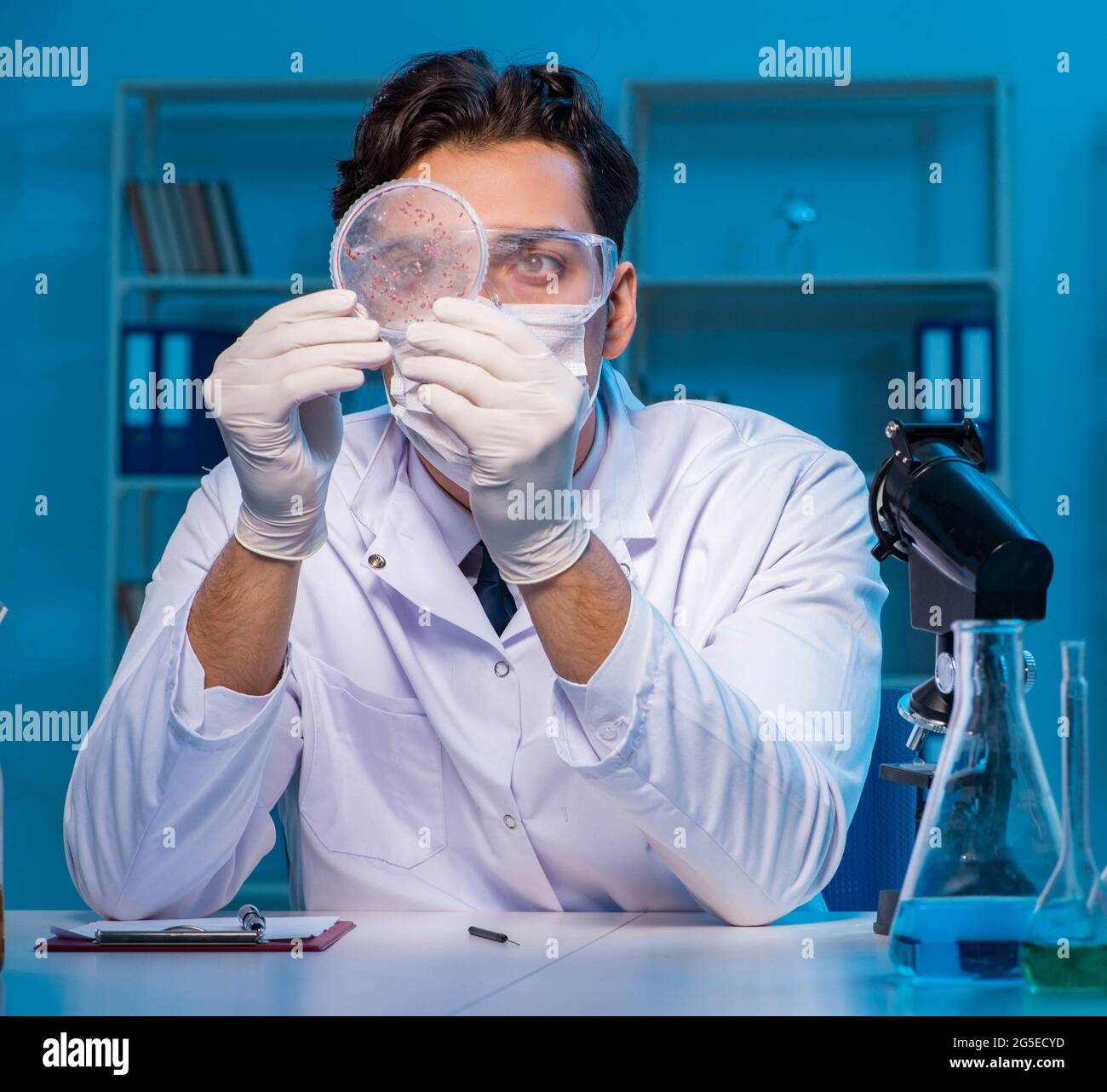 The chemistry assistant working in the chemical lab Stock Photo - Alamy