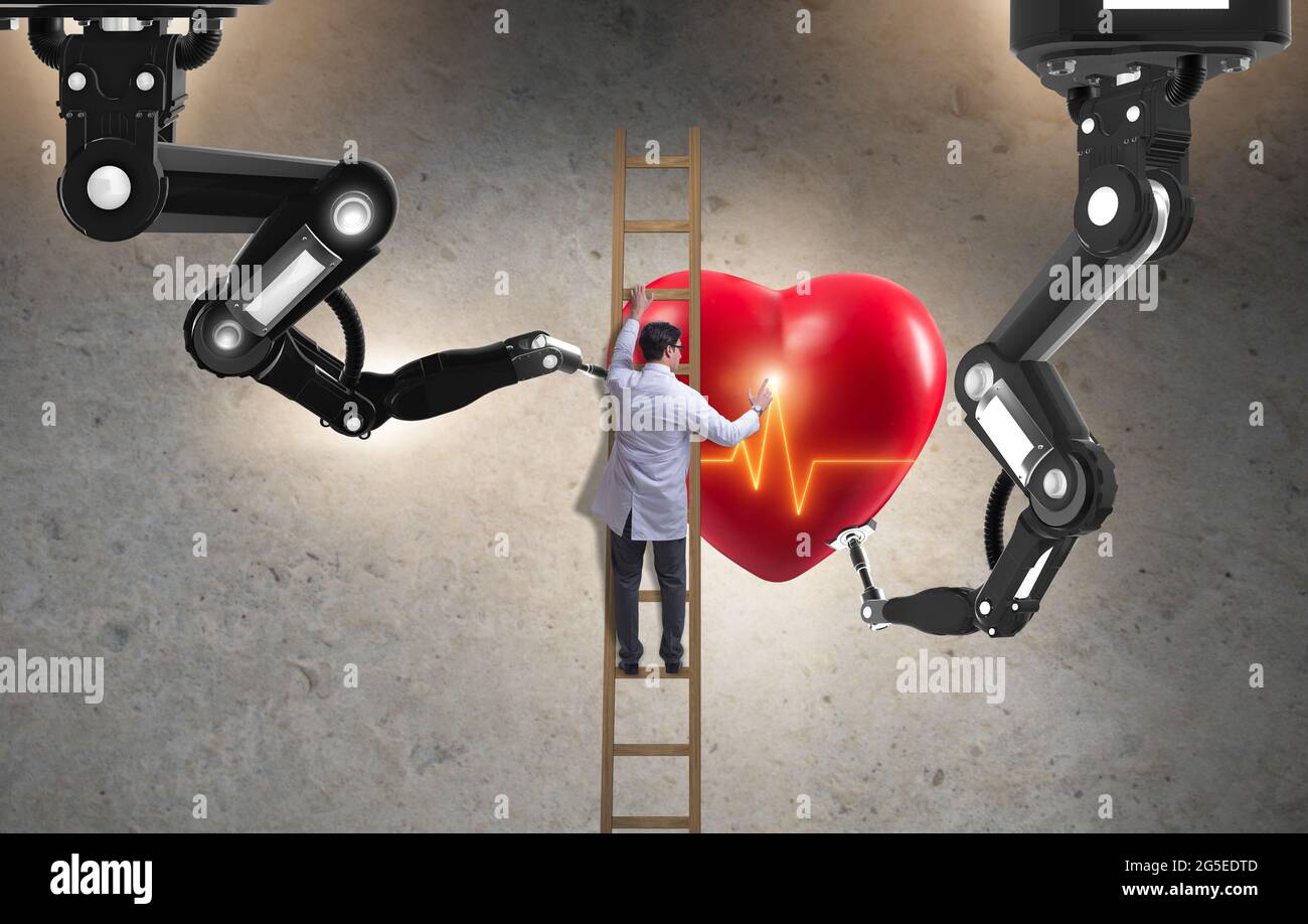 The heart surgery done by robotic arm Stock Photo - Alamy