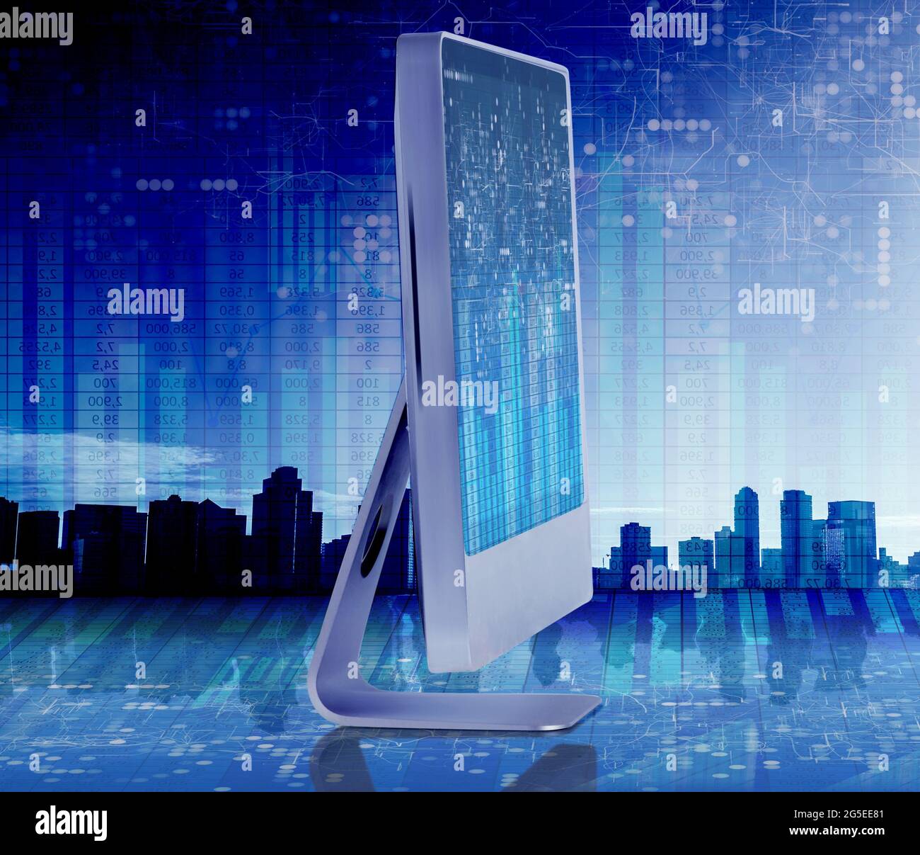 The computer screen in business concept Stock Photo - Alamy