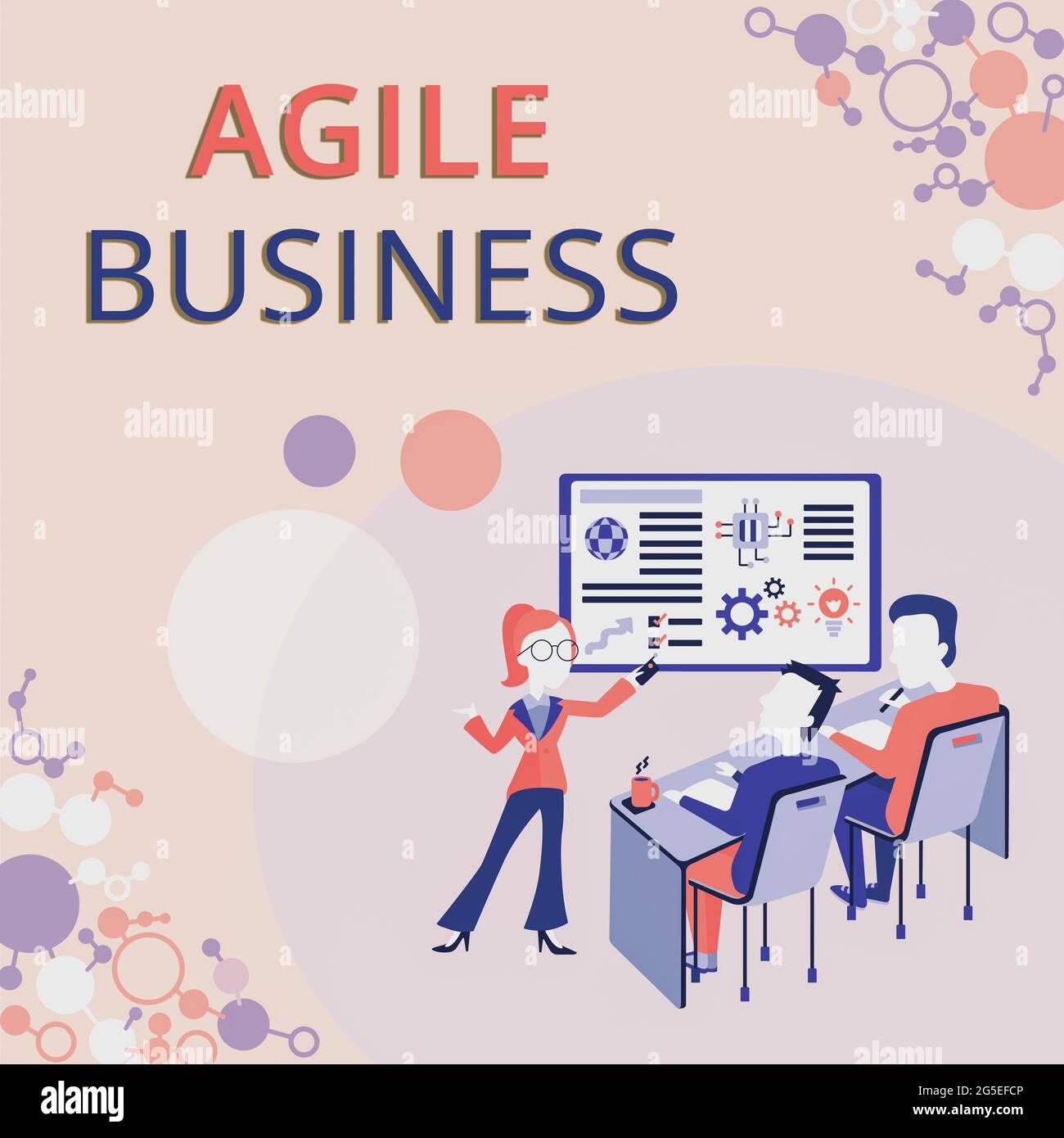 Sign displaying Agile Business. Business showcase capability of ...