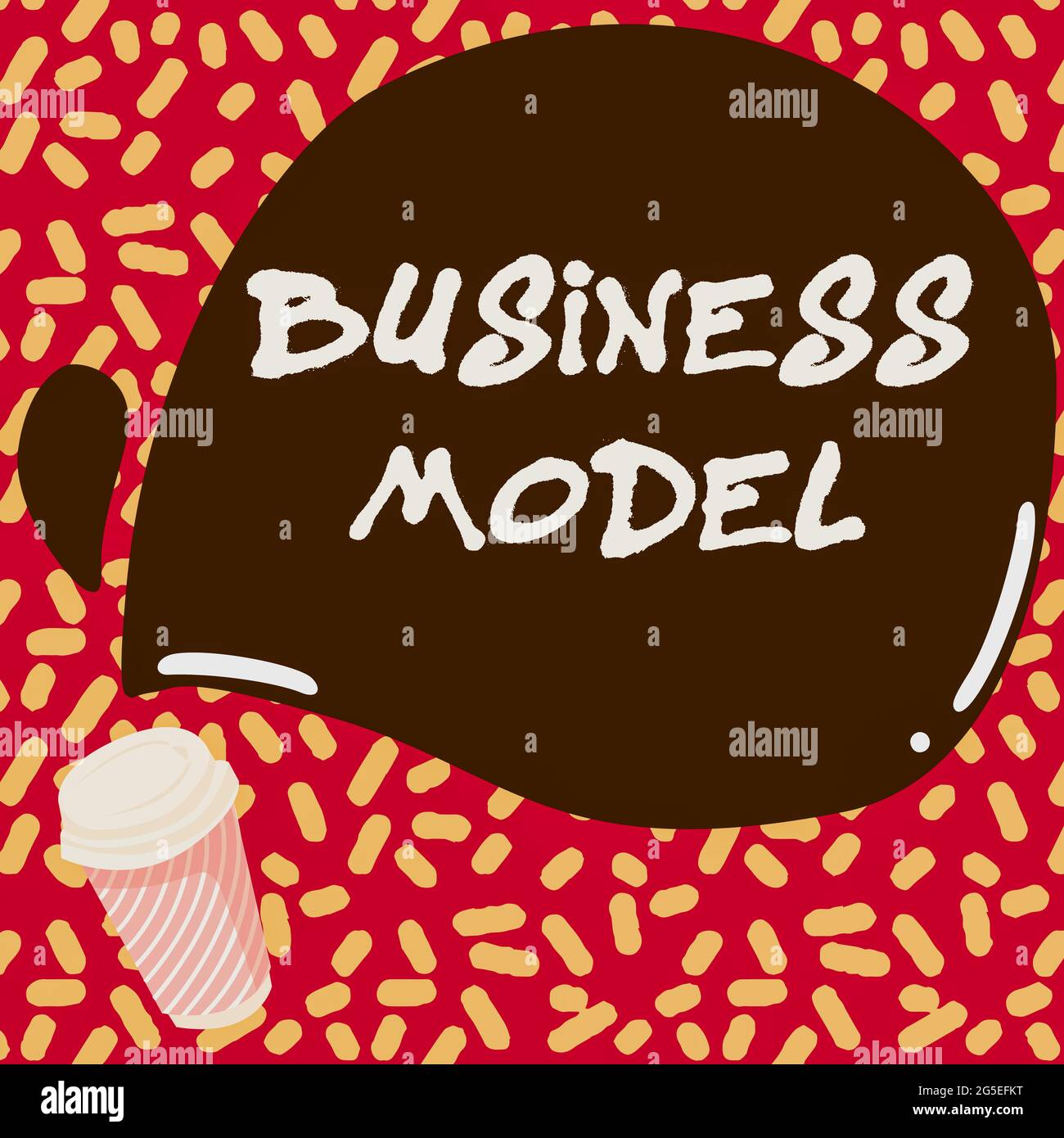 Handwriting text Business Model. Business overview model showing how a ...