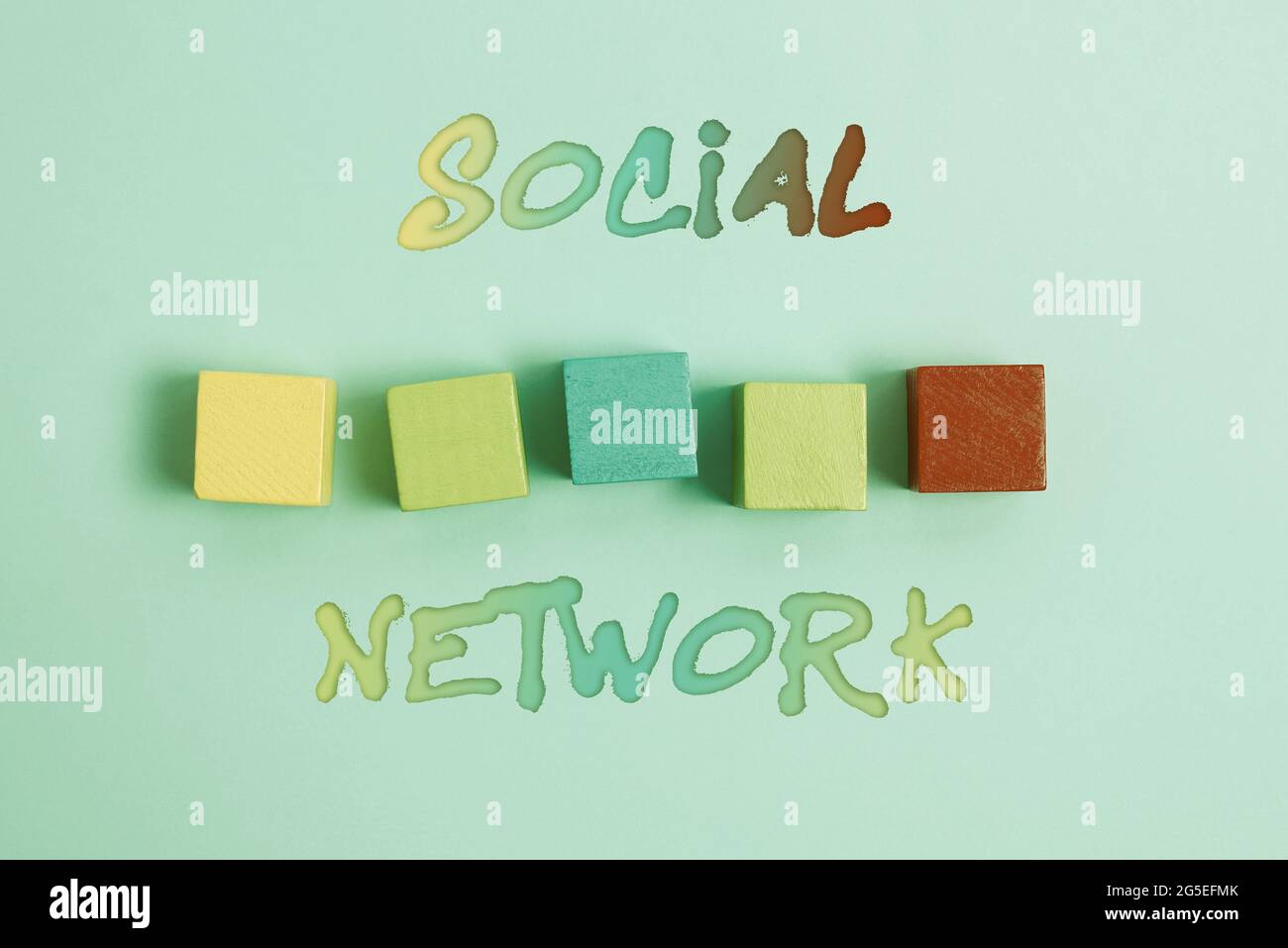 Hand Writing Sign Social Network Word For A Framework Of Individual Linked By Interan