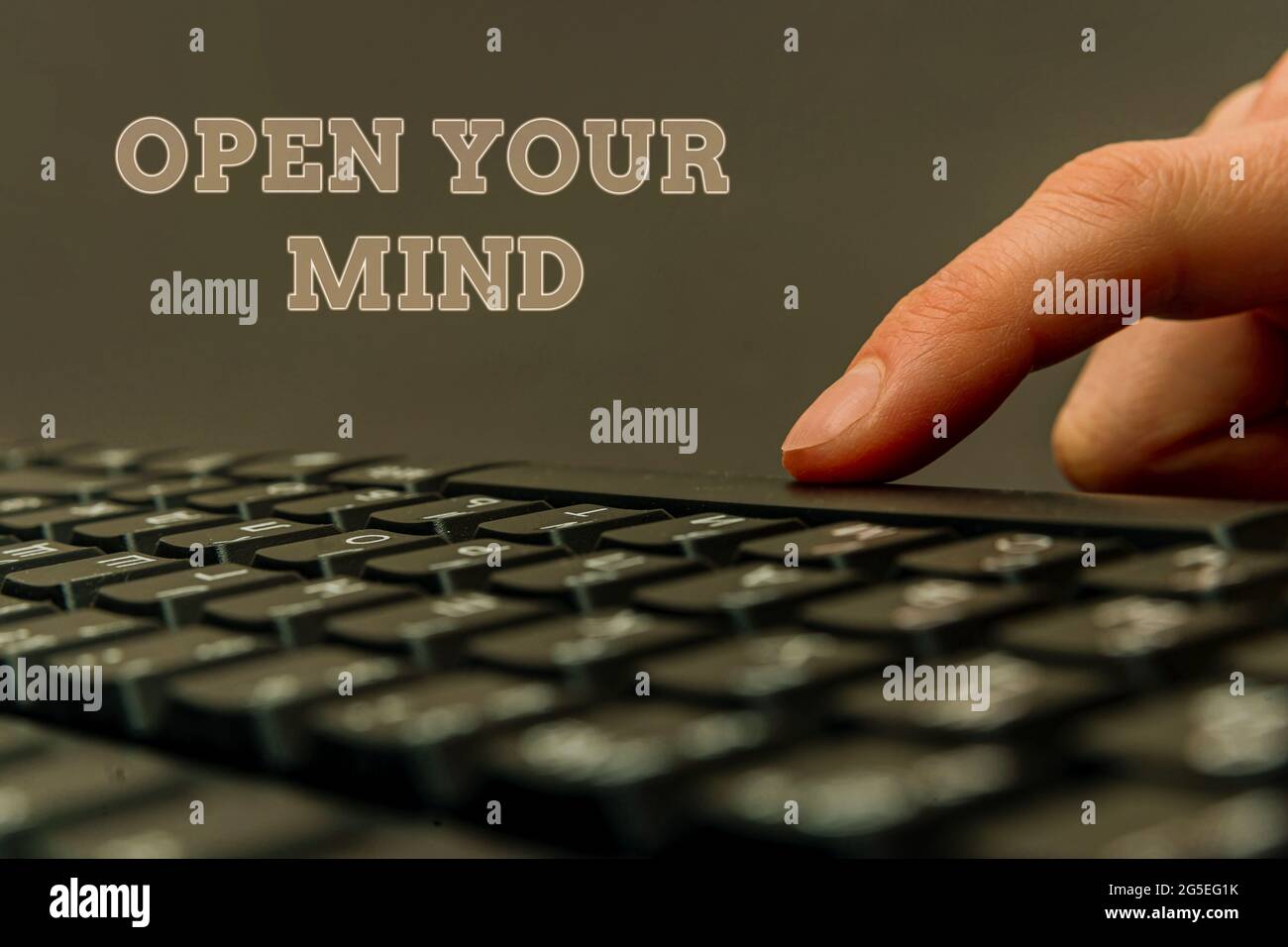 Conceptual display Open Your Mind. Word Written on to be able to ...