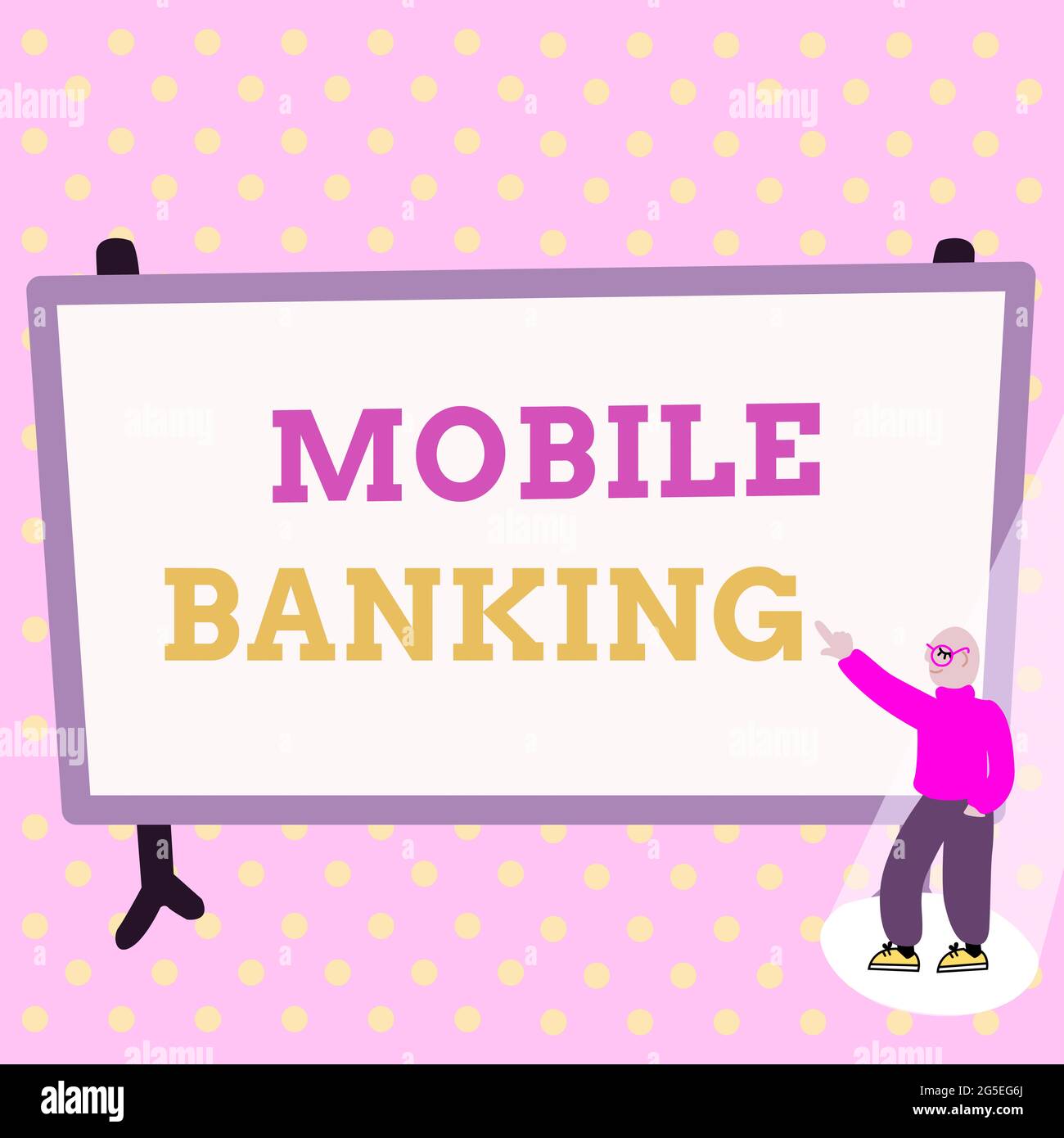 Text sign showing Mobile Banking. Business approach to create financial ...