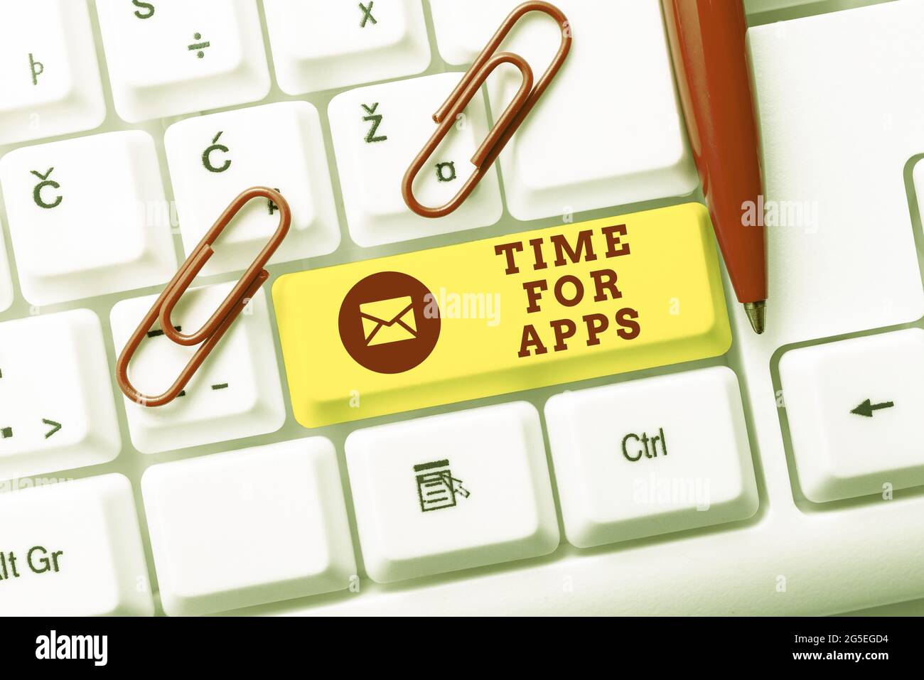 Hand writing sign Time For Apps. Concept meaning make use of ...