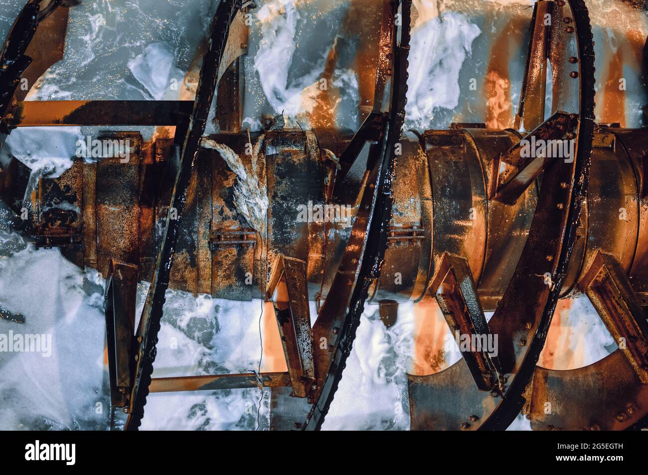 Mining and processing plant. Wet sand grading process Stock Photo - Alamy