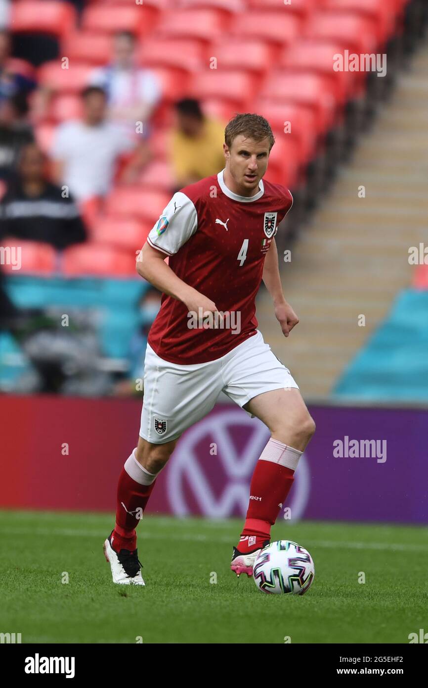 London, UK. 26th June, 2021. Martin Hinteregger (Austria) during the ...